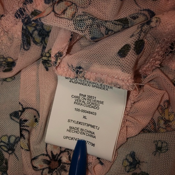 Takara | Tops | Jr Sheer Light Pink Top By Takara Size Xl Nwt | Poshmark